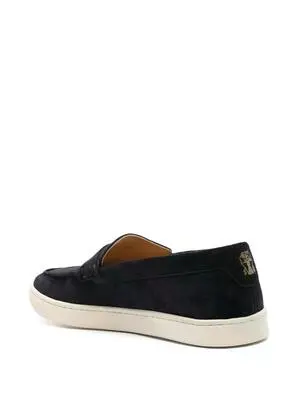 Brunello Cucinelli Washed Suede Slip-on Loafers