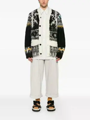 Sacai Patterned Pocket Cardigan