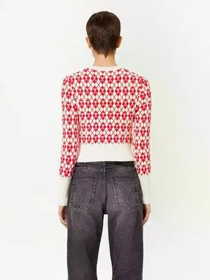 AMI Paris De Coeur Argyle Jumper