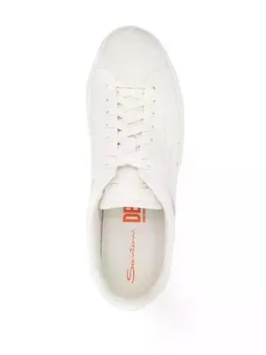 Santoni Logo-print Panelled Sneakers - Neutrals