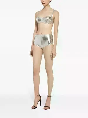 Dolce & Gabbana Low-rise Foiled Briefs - Silver
