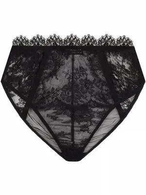 Dolce & Gabbana High-waisted Lace Briefs - Black