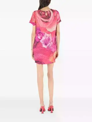 Roberto Cavalli Rose-print Mini Dress