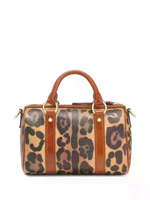 Dolce & Gabbana Small Crespo Leopard-print Satchel Bag - Brown