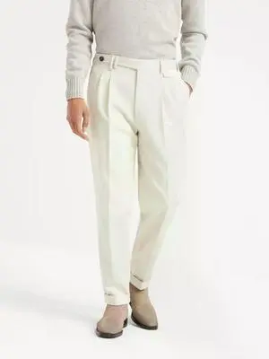 Brunello Cucinelli Pressed-crease Tapered Trousers