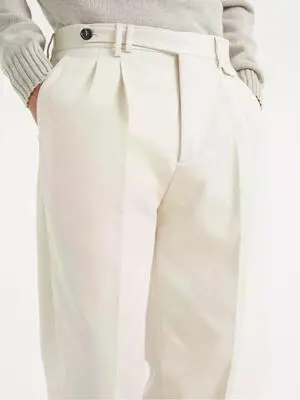 Brunello Cucinelli Pressed-crease Tapered Trousers