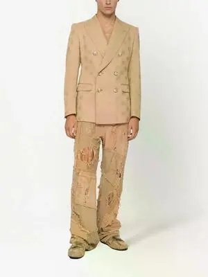 Dolce & Gabbana Jacquard Logo Motif Blazer