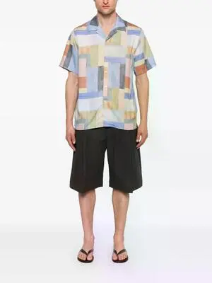 Paul Smith Colourblock-print Short-sleeve Shirt