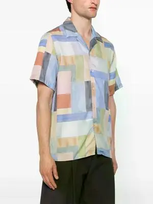 Paul Smith Colourblock-print Short-sleeve Shirt