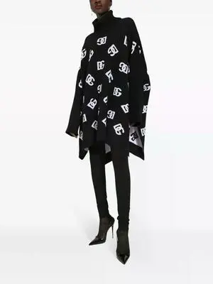 Dolce & Gabbana Logo-jacquard Roll-neck Poncho