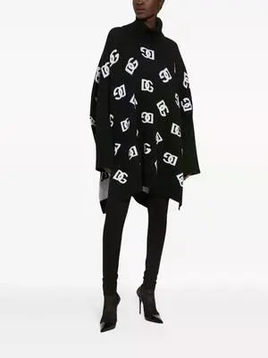 Dolce & Gabbana Logo-jacquard Roll-neck Poncho