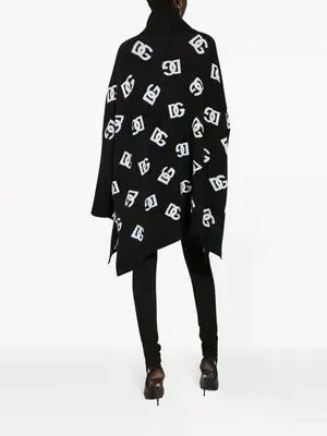 Dolce & Gabbana Logo-jacquard Roll-neck Poncho