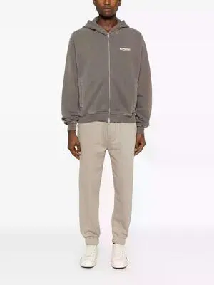 REPRESENT Logo-print Hoodie - Grey