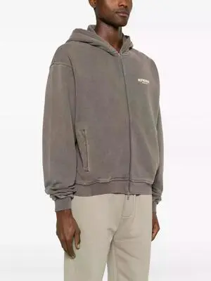 REPRESENT Logo-print Hoodie - Grey