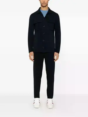 LARDINI Midnight Cotton Shirt Jacket