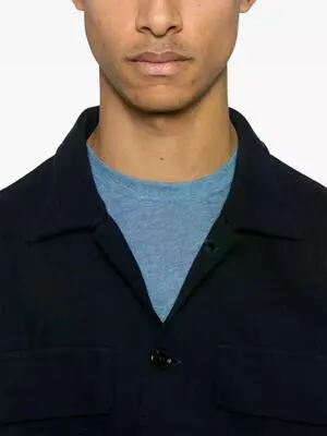 LARDINI Midnight Cotton Shirt Jacket