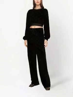 Dolce & Gabbana Dg-logo Flocked Track Pants