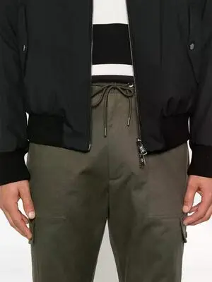 Moncler Logo-patch Straight-leg Trousers - Green