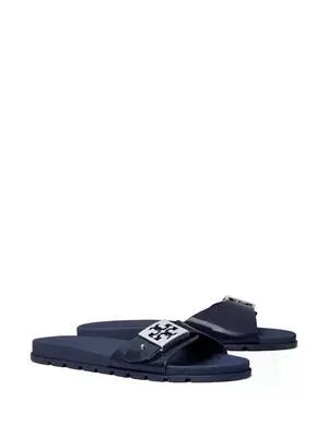 Tory Burch Mellow Slide Sandals With Decorative Buckle - Blue