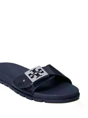 Tory Burch Mellow Slide Sandals With Decorative Buckle - Blue