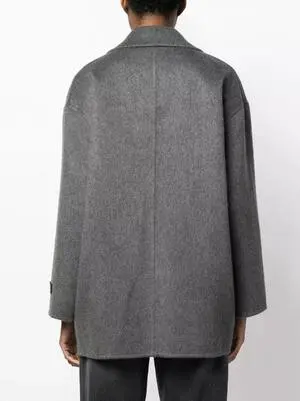 Brunello Cucinelli Cashmere Double-breasted Coat With Monili Chain Detail