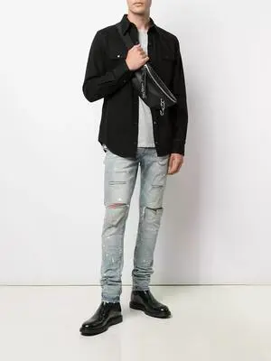 PURPLE BRAND Paint Splatter Slim-fit Jeans