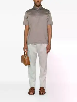 D4.0 Cotton Polo Shirt - Grey