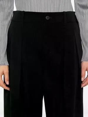Issey Miyake Wool Gabardine Wide-leg Trousers