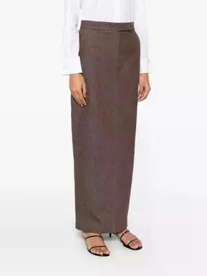 Max Mara Pianosa Midi Skirt - Brown