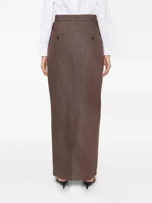 Max Mara Pianosa Midi Skirt - Brown