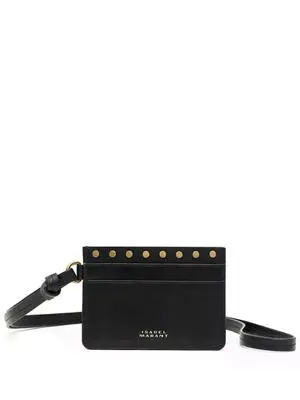 Isabel Marant Stud-embellished Card Holder - Black