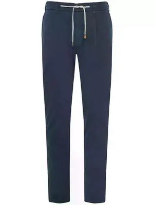 Eleventy Drawstring Straight-leg Trousers - Blue