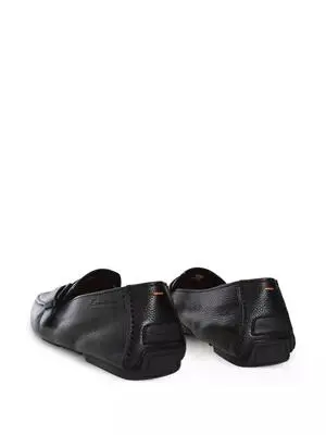 Santoni Hamel Loafers With Side Buckle Fastening