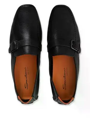 Santoni Hamel Loafers With Side Buckle Fastening