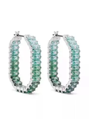 SWAROVSKI Matrix Hoop Earrings - Green