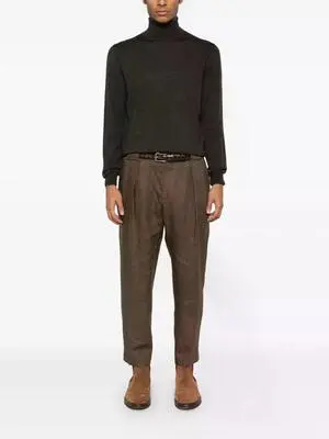 Canali Wool Roll Neck Sweater - Brown