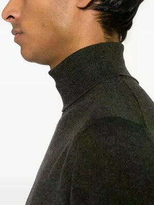 Canali Wool Roll Neck Sweater - Brown