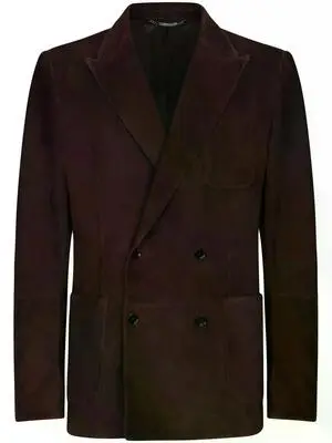 Dolce & Gabbana Double-breasted Suede Blazer