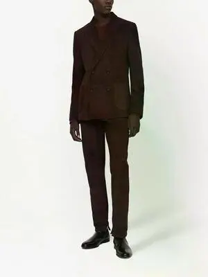 Dolce & Gabbana Double-breasted Suede Blazer