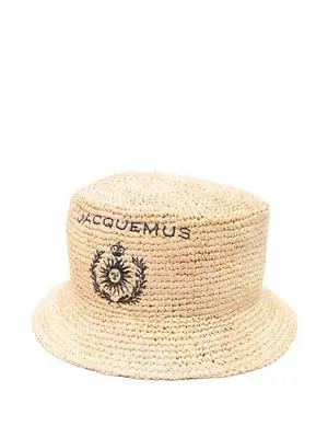 Jacquemus Le Bob Pescò Bucket Hat - Neutrals