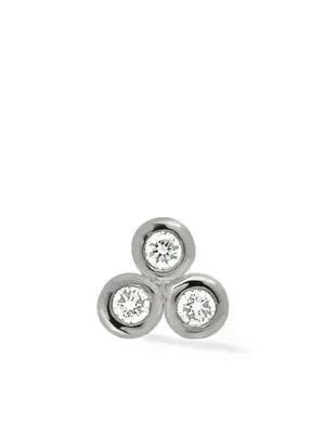 LARK & BERRY 14kt White Gold Trio Diamond Stud Earring - Silver