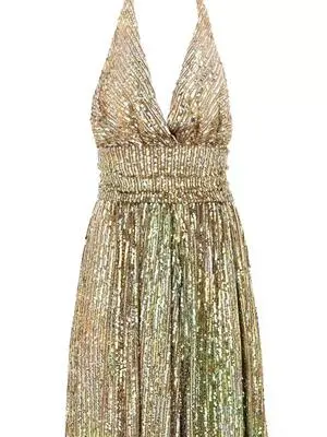 Dolce & Gabbana Sequin Embellished Halterneck Gown