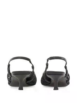 FERRAGAMO 40mm Vara-appliqué Slingback Pumps