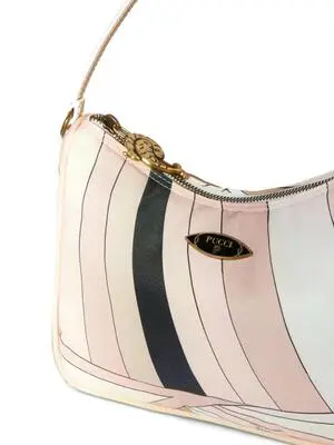 Emilio Pucci Yummy Printed Nylon Shoulder Bag With Leather Trim - Neutrals