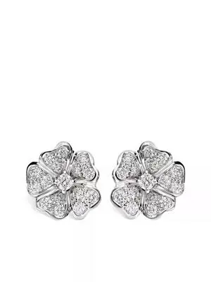 LEO PIZZO 18kt White Gold Flora Diamond Earrings - Silver