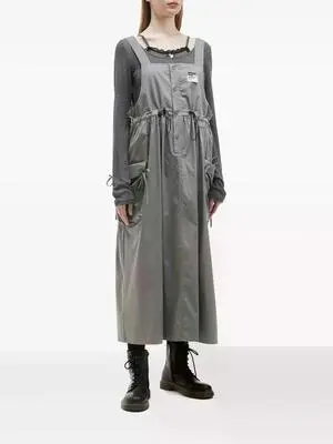 MUSIUM DIV. Logo-patch Midi Dress - Grey