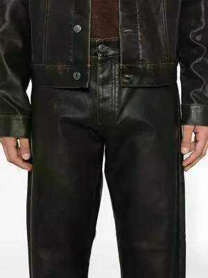 SUNFLOWER Faux Leather Loose Trousers