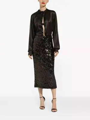 Dolce & Gabbana Satin Bow Detail Shirt