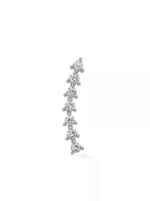 LARK & BERRY 14kt White Gold Linear Diamond Earring - Silver