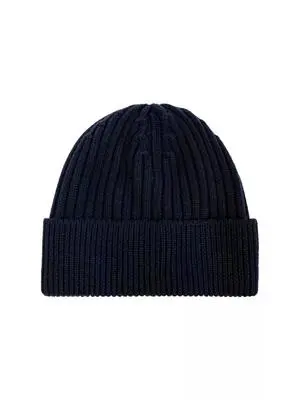 Moncler Logo Embroidered Beanie - Blue
